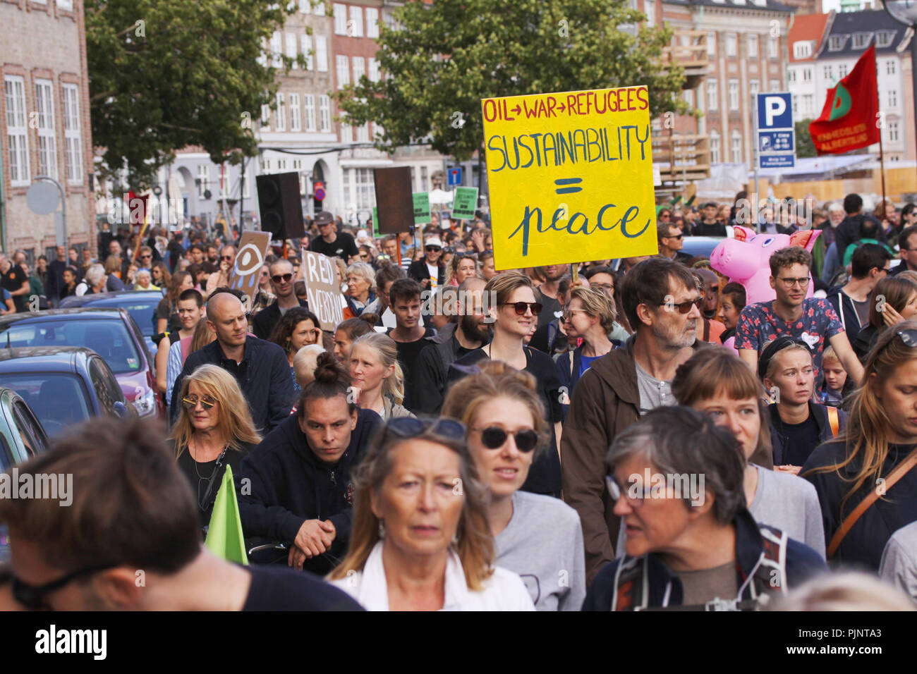 Copenhagen, Denmark. 8th September 2018. The Peoples Climate March for ...
