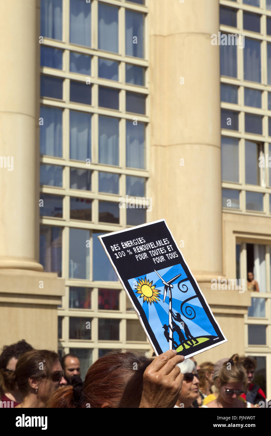 Montpellier, Occitanie France: 08th Sep, 2018. Rise for the Climate in ...