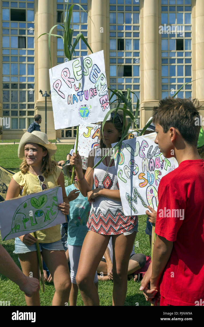 Montpellier, Occitanie France: 08th Sep, 2018. Rise for the Climate in ...