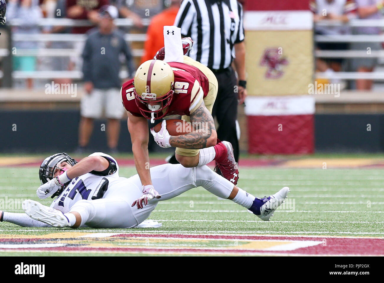 Alumni Stadium. 8th Sep, 2018. MA, USA; Boston College Eagles wide ...