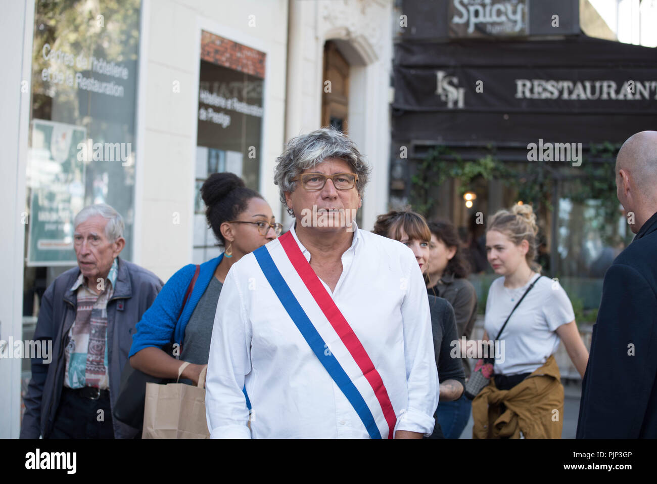 Paris : March - World Climate Day (Éric Coquerel , a French politician ...