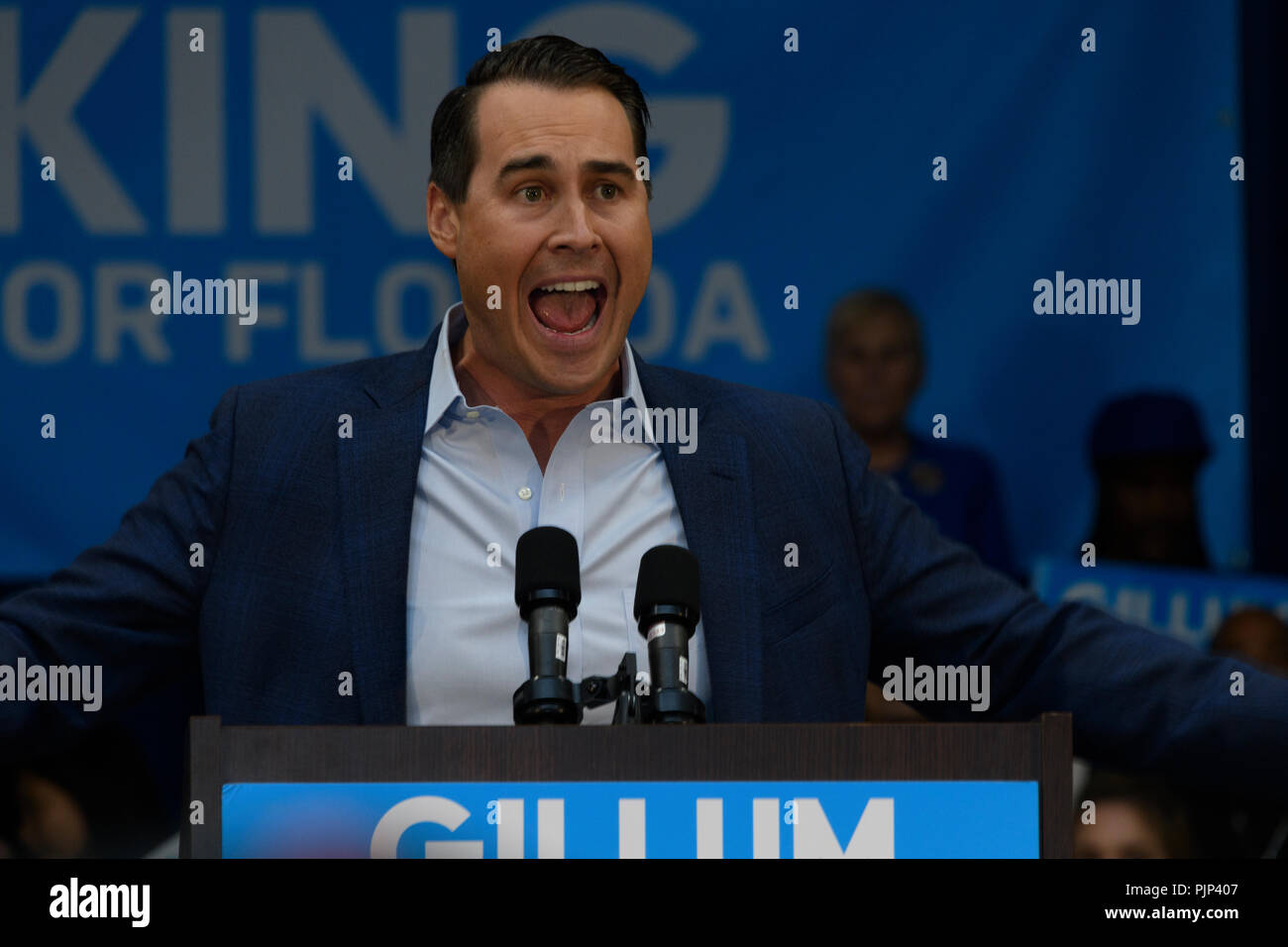 Orlando, USA, 8th September, 2018. Chris King, Democratic candidate for ...
