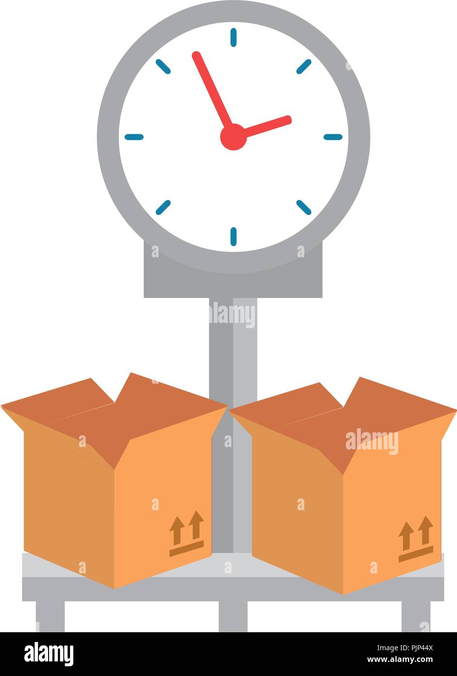 scale measure weight with boxes delivery service Stock Vector Image ...