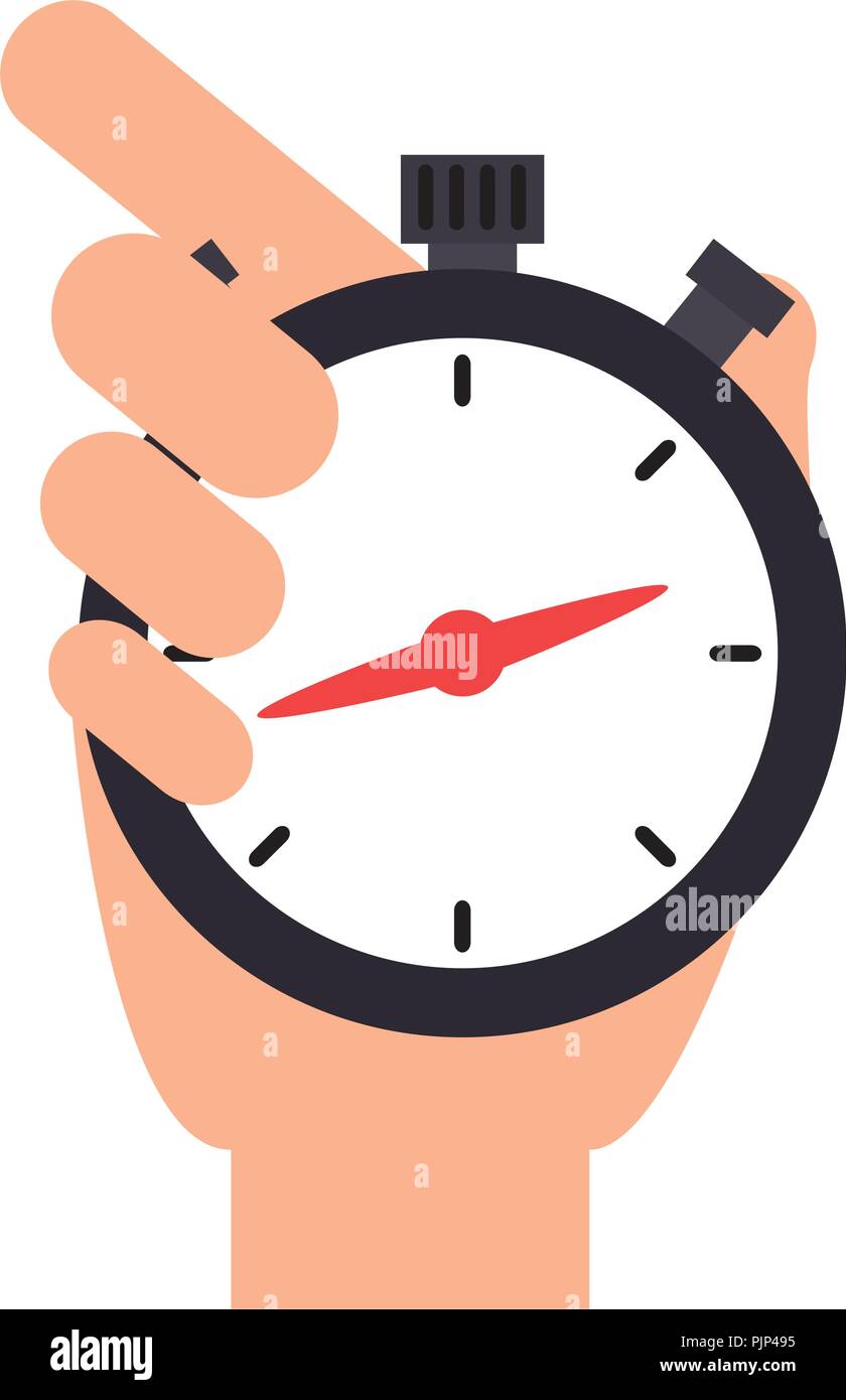 hand with chronometer timer Stock Vector Image & Art - Alamy