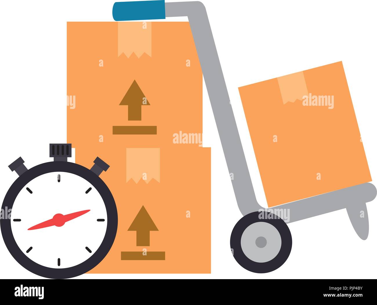 boxes carton with chronometer Stock Vector Image & Art - Alamy