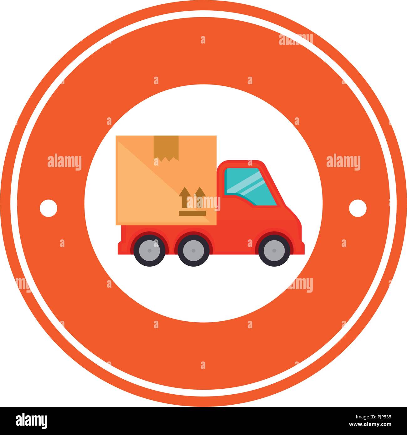delivery service truck seal stamp Stock Vector Image & Art - Alamy