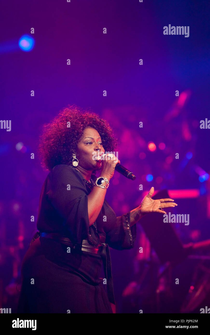 American soul singer Angie Stone at the Night Of The Proms in Antwerp ...