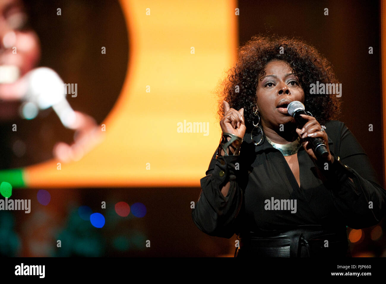 American soul singer Angie Stone at the Night Of The Proms in Antwerp ...