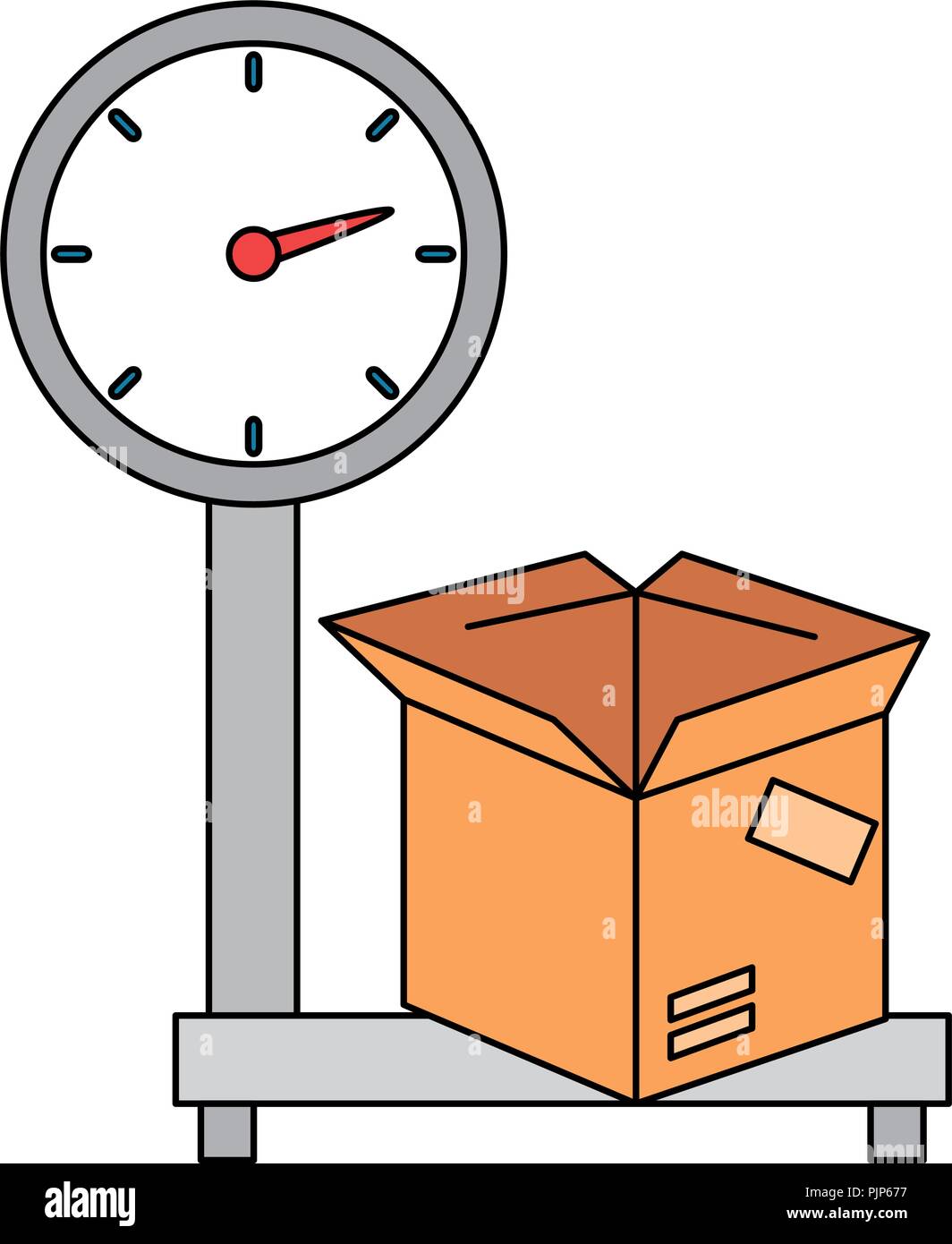 scale measure weight with box delivery service Stock Vector Image & Art ...