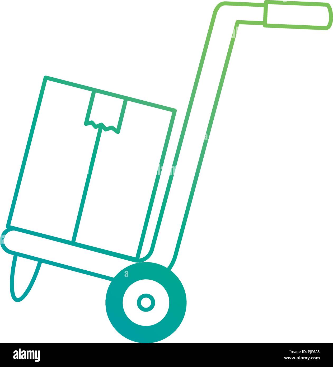 cart with box delivery service Stock Vector Image & Art - Alamy