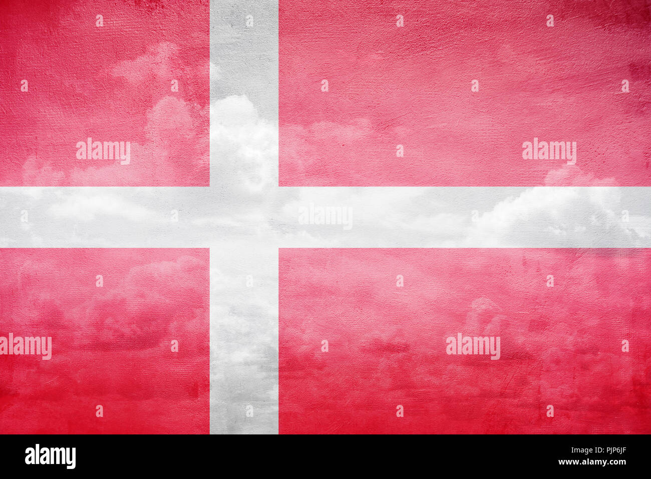Denmark flag vintage sky illustration Stock Photo - Alamy