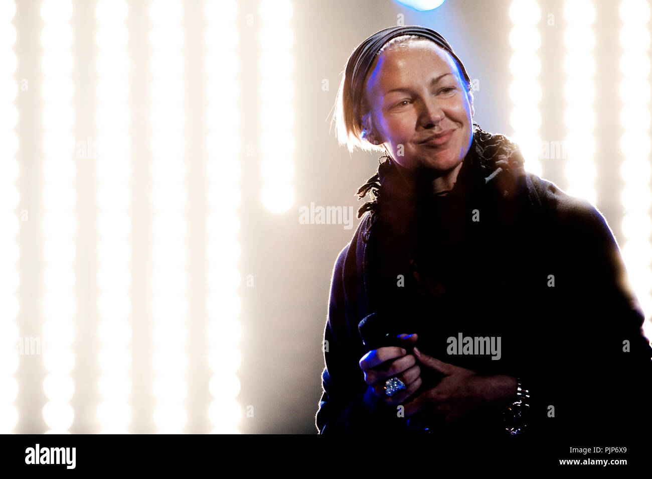 Belgian dance singer Kate Ryan at the Belgian television show Peter ...