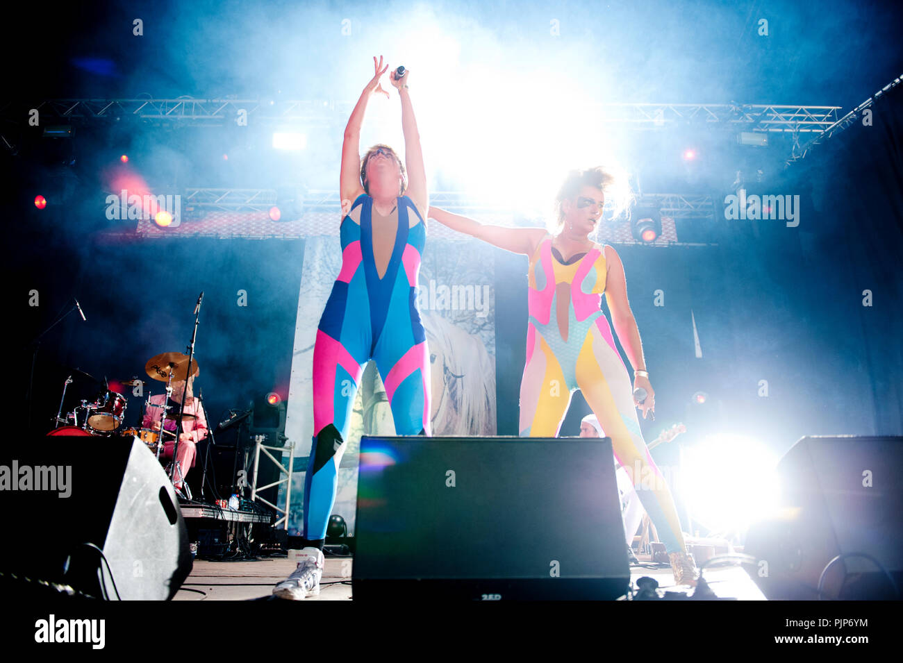 Concert of the Belgian pop group Kenji Minogue at the Woosha festival ...