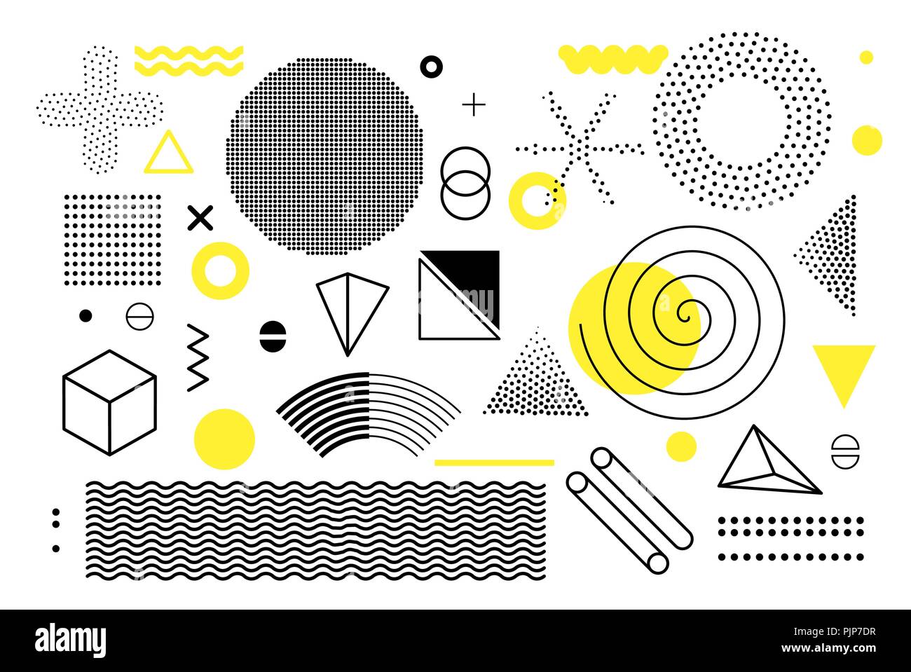 Universal trend halftone geometric shapes set Stock Vector Image & Art - Alamy