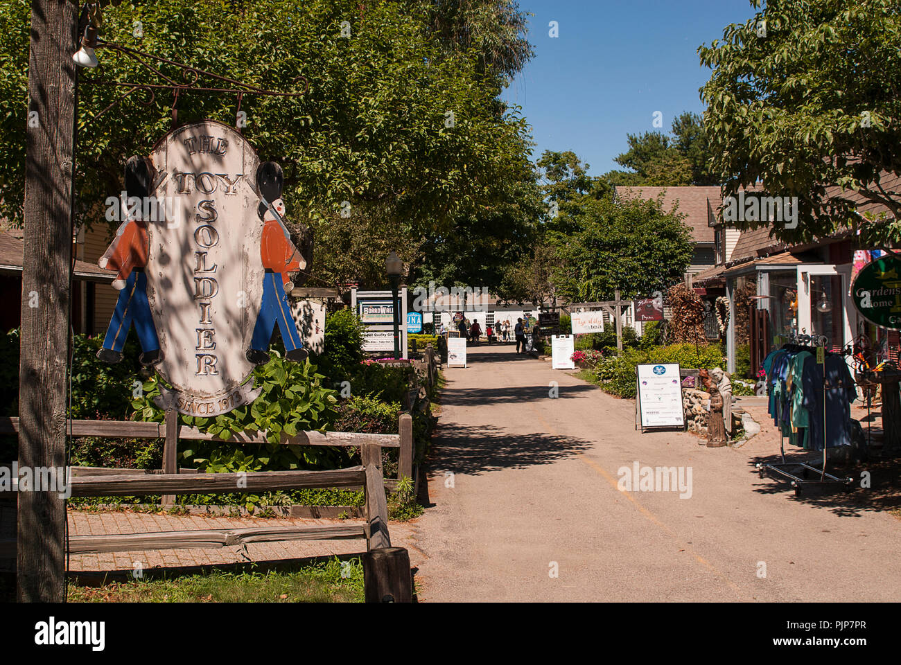 Summertime in Old Mystic Village - Mystic, CT Stock Photo - Alamy