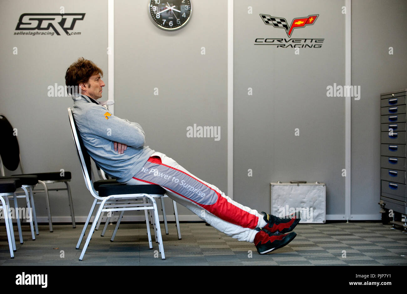 Clouseau singer Koen Wauters racing at the BTCS Belgian Touring Car ...