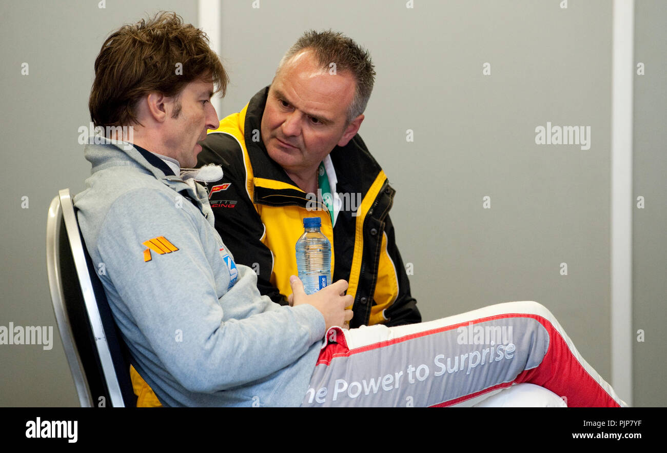 Clouseau singer Koen Wauters racing at the BTCS Belgian Touring Car ...