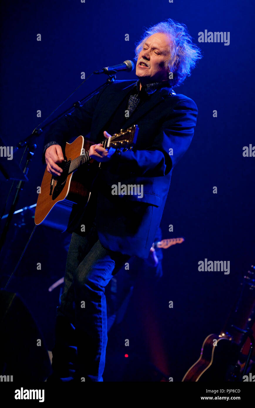Flemish singer Kris De Bruyne at the Te Gek !? concert in Strombeek ...