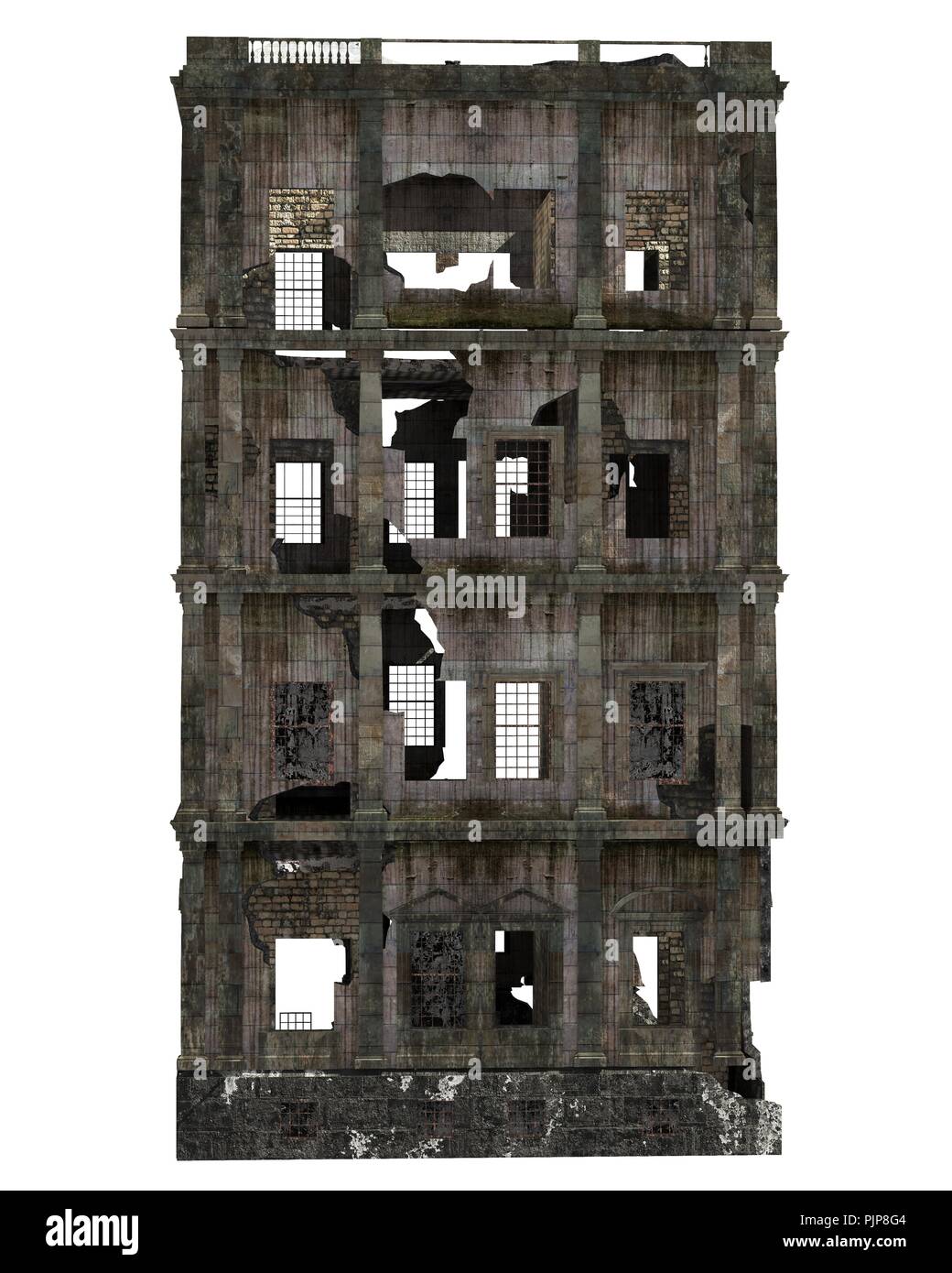 Ruined house ruins Cut Out Stock Images & Pictures - Alamy