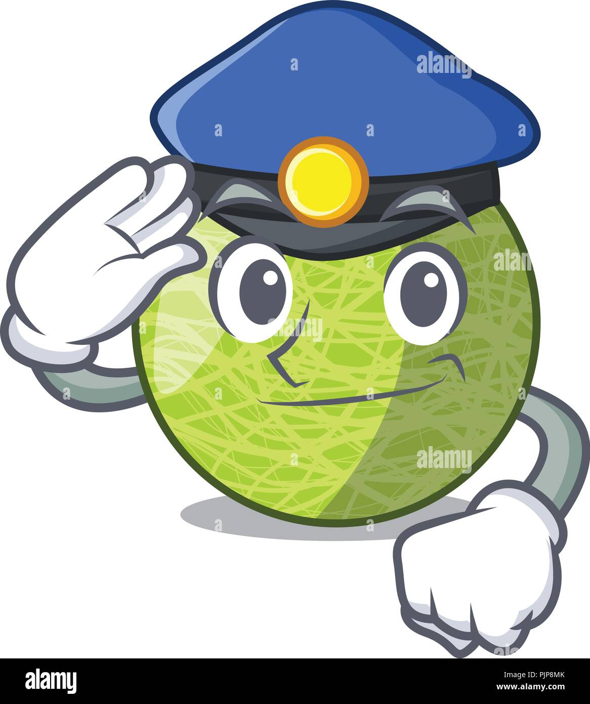 Police fresh melon isolated on character cartoon Stock Vector Image ...
