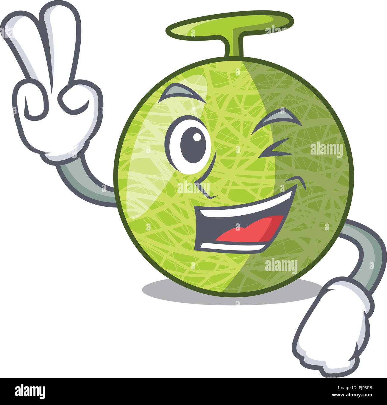 Two finger fresh organic melon in the cartoon Stock Vector Image & Art ...