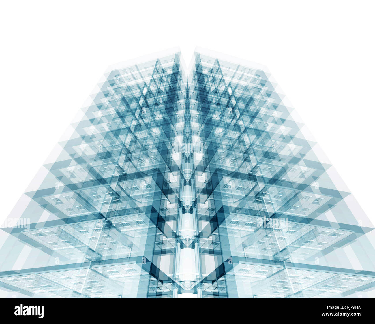 Construction architecture background. White isolated. 3d rendering ...