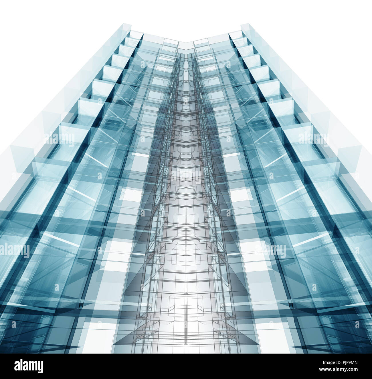 Architecture. Building concept. White isolated 3d rendering Stock Photo ...