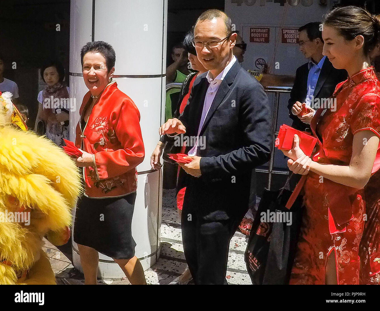 Sydney's Lord Mayor Clover Moore (L) and Councillor Robert Kok (C ...