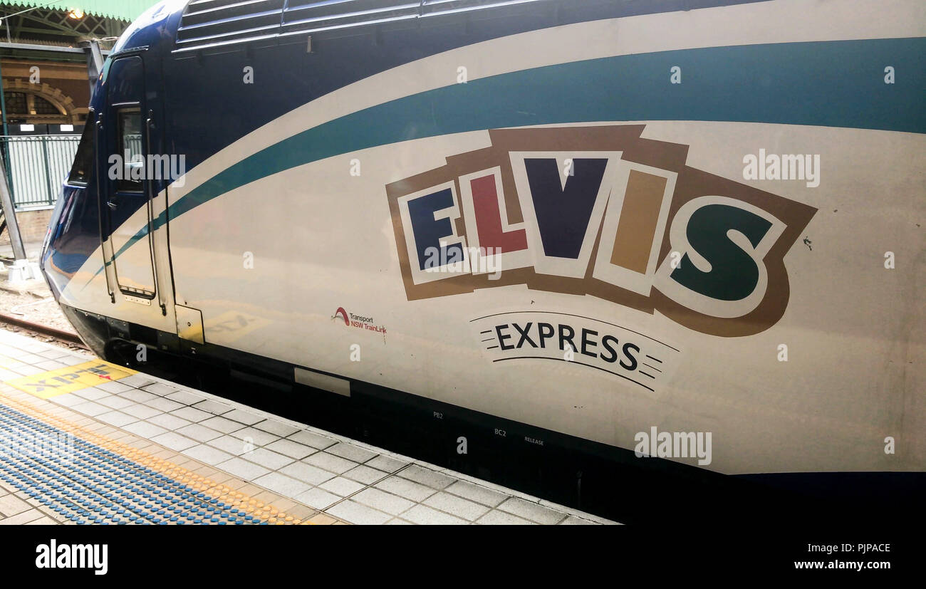 The 'Elvis Express' to the Parkes Elvis Festival pictured on Sydney ...