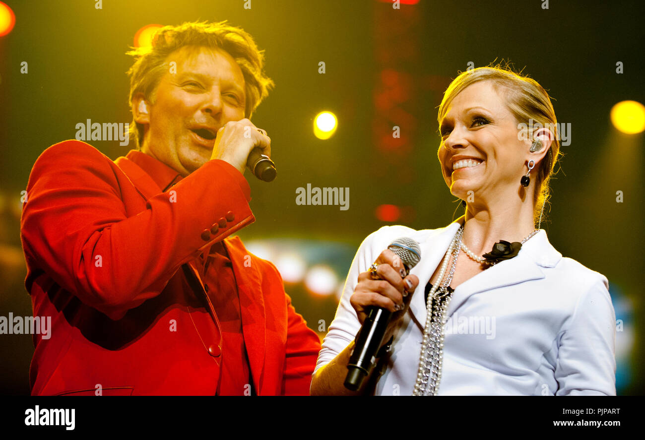 Flemish singer Laura Lynn in concert at the Schlagerfestival in Hasselt ...