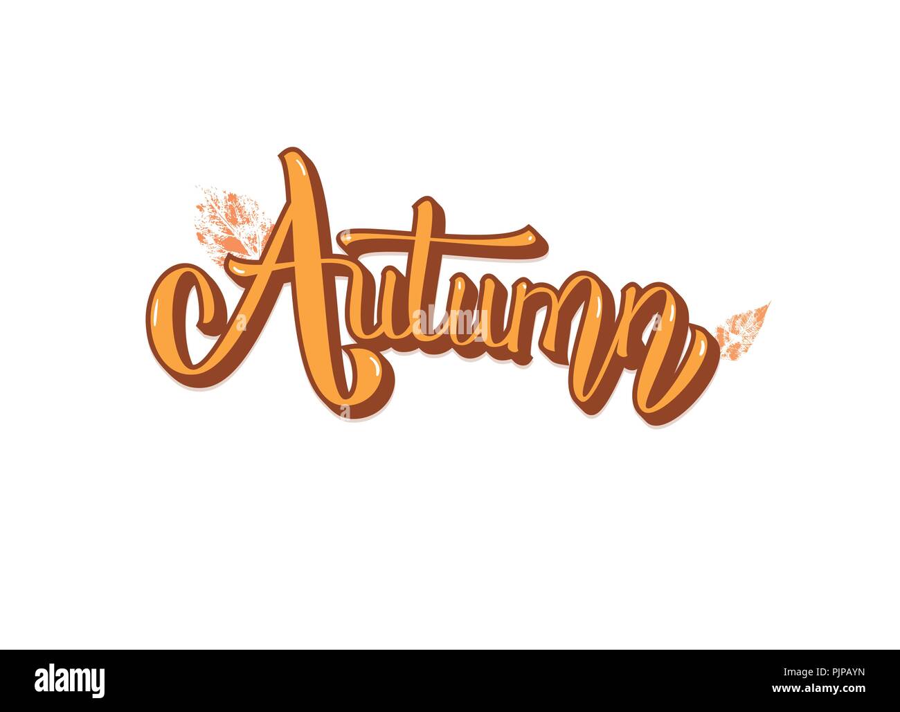 Autumn quote isolated. Handwritten lettering with decoration. Element ...