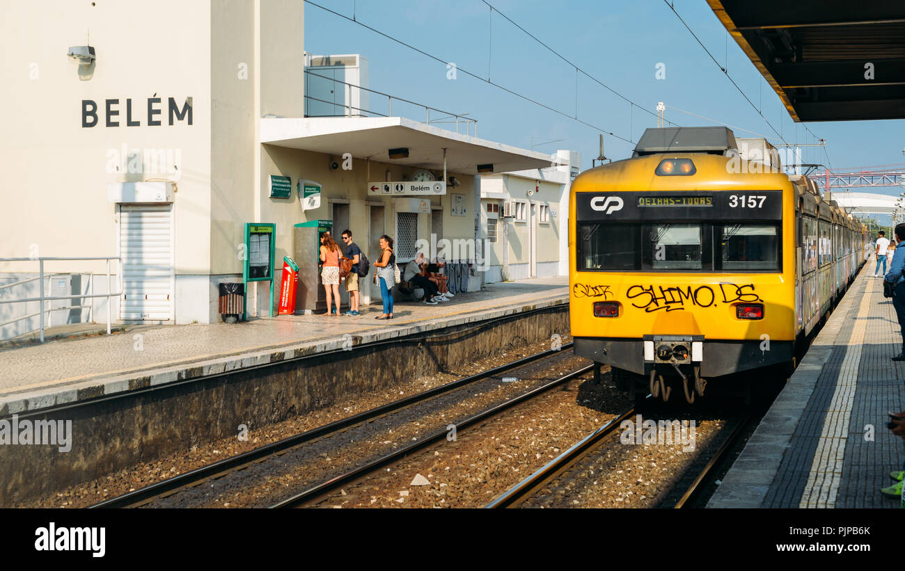 Cascais To Lisbon Rail Line High Resolution Stock Photography and ...