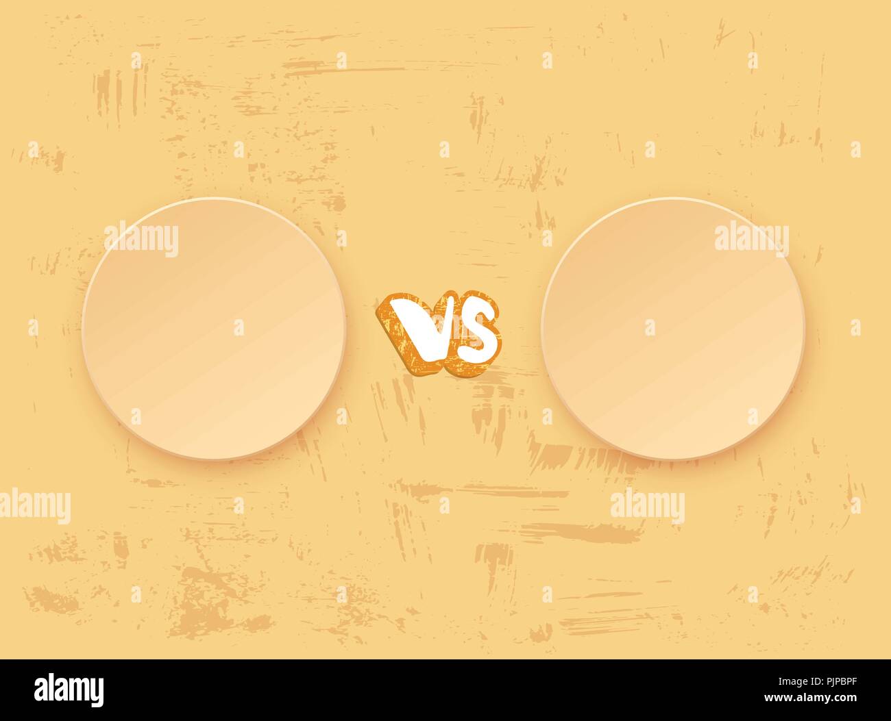 Versus template. VS screen with round badge empty space. Battle ...