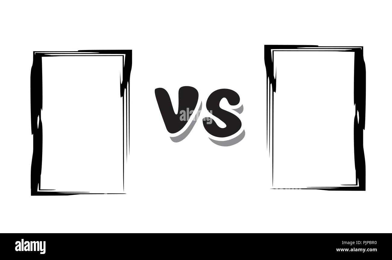 Versus template. VS screen with empty space. Battle background with ...