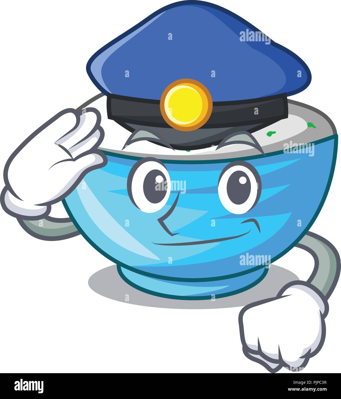 Police sour cream in a glass bowl cartoon Stock Vector Image & Art - Alamy