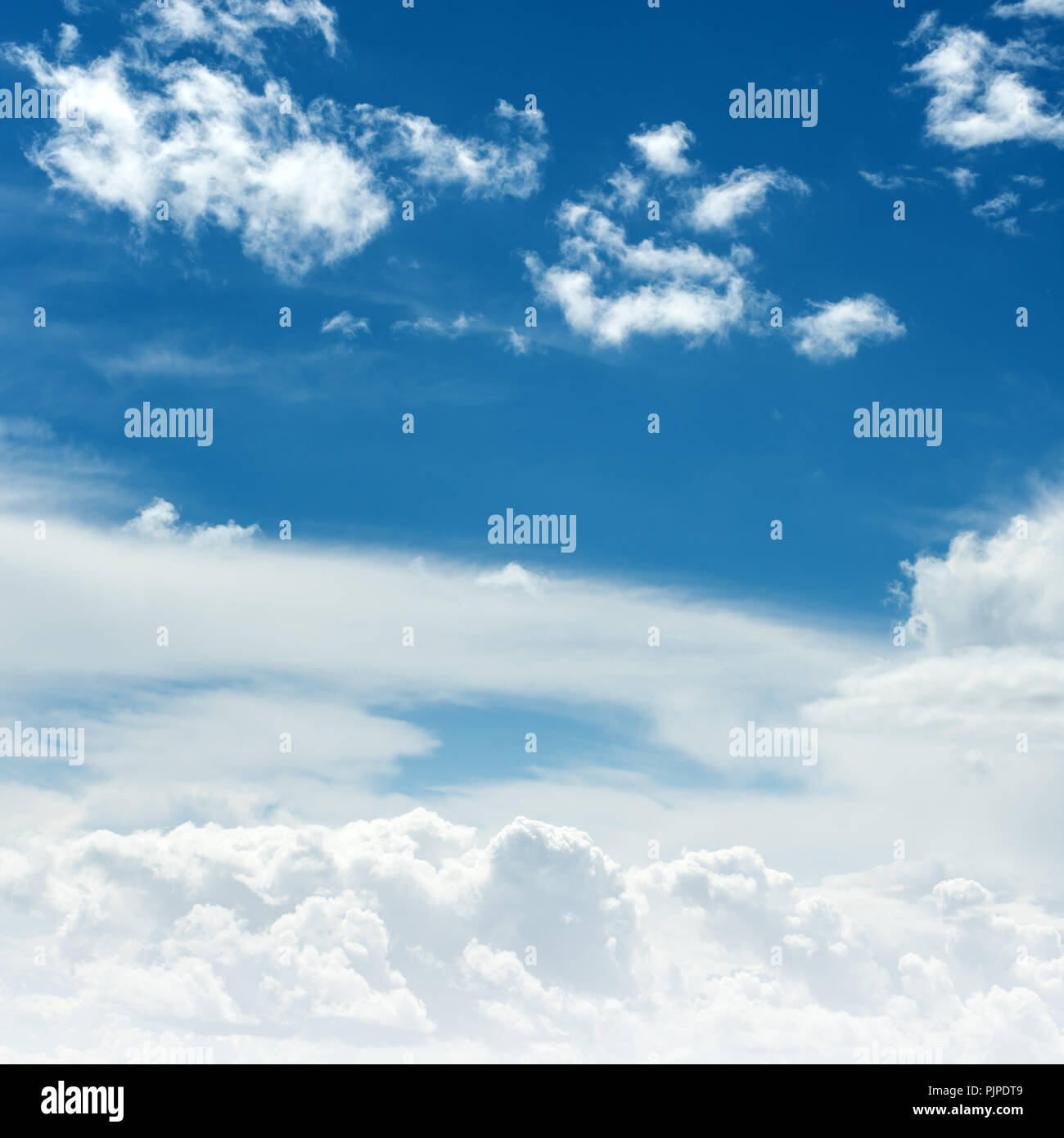 Blue sky and clouds. Summer air background Stock Photo - Alamy