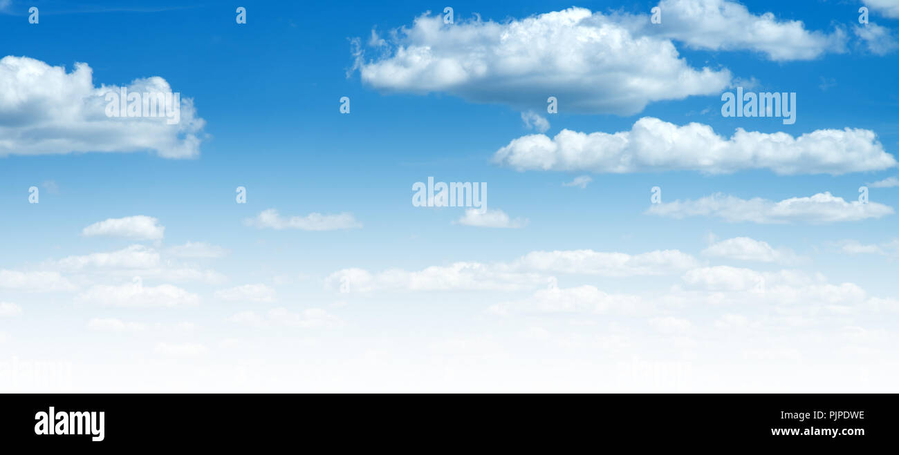 Blue sky and clouds. Summer air background Stock Photo - Alamy