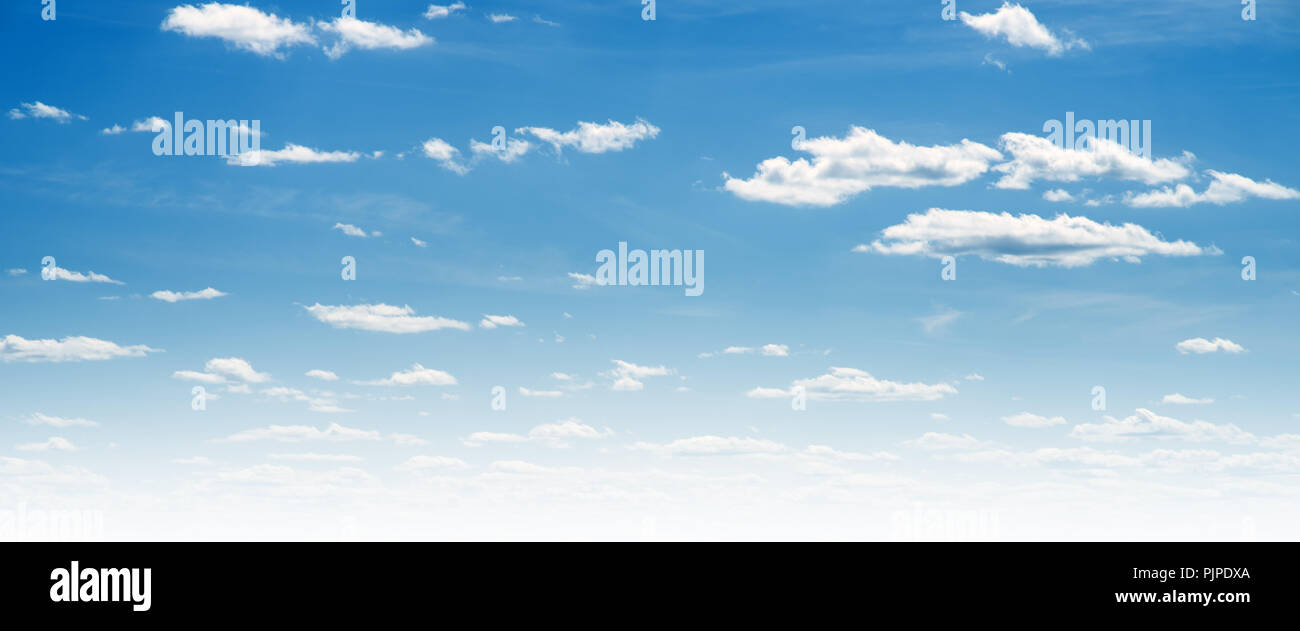 Blue sky and clouds. Summer air background Stock Photo - Alamy