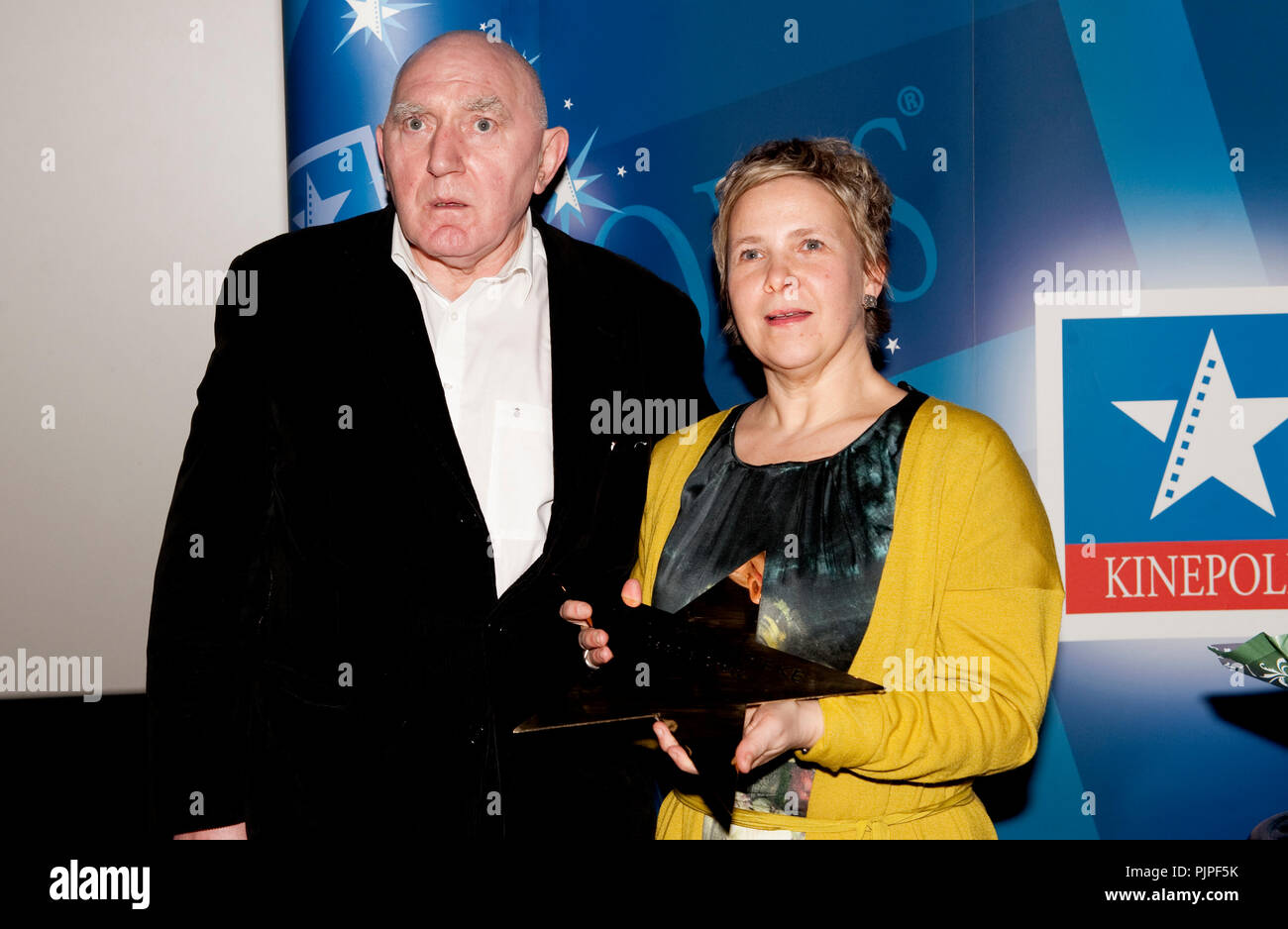 Director Sophie Schoukens and actor Jan Decleir at the première of the ...