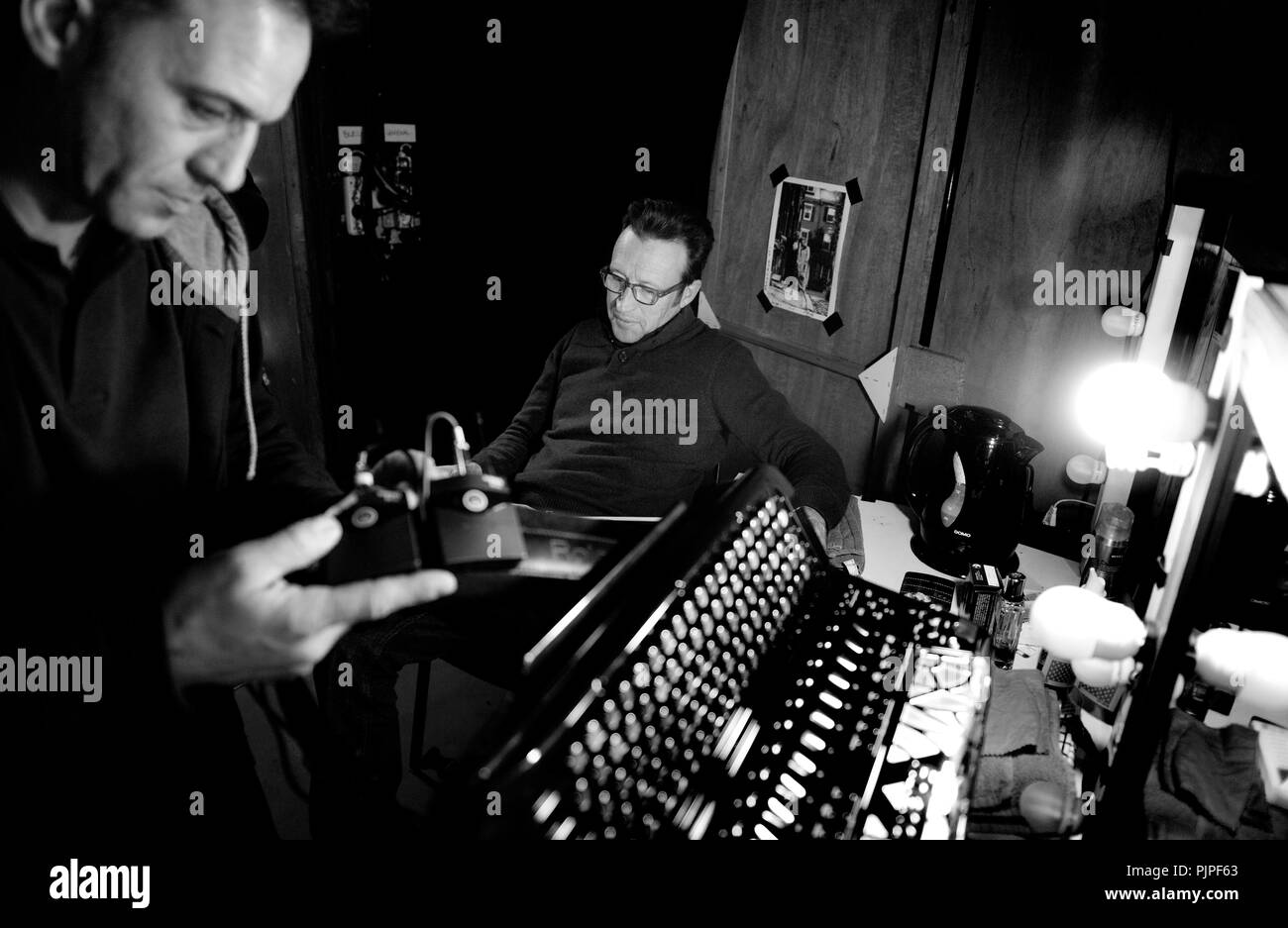 Belgian singer Marka playing his show "Marka Se Reprend" in Brussels ...