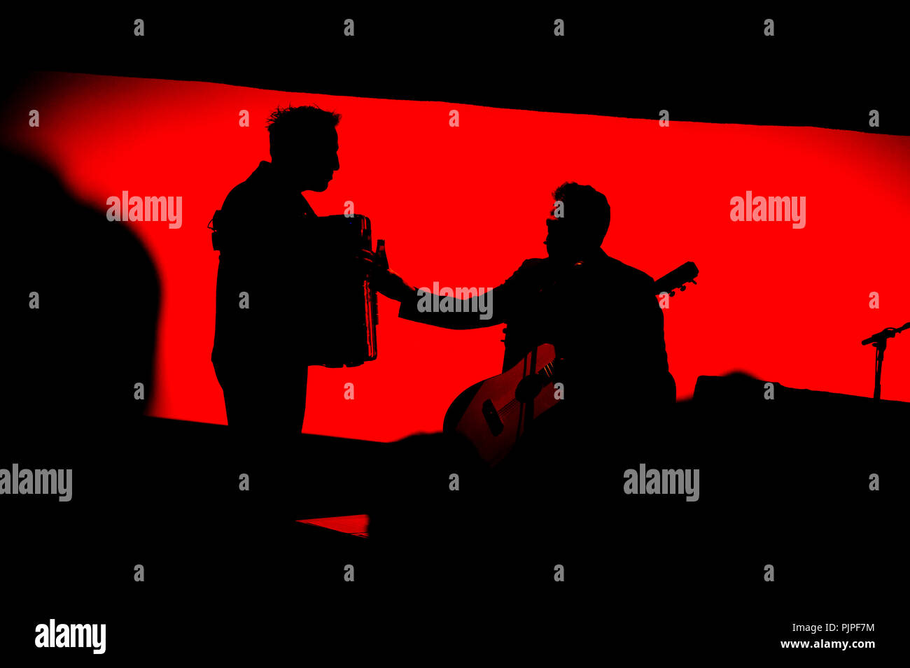 Belgian singer Marka playing his show "Marka Se Reprend" in Brussels ...