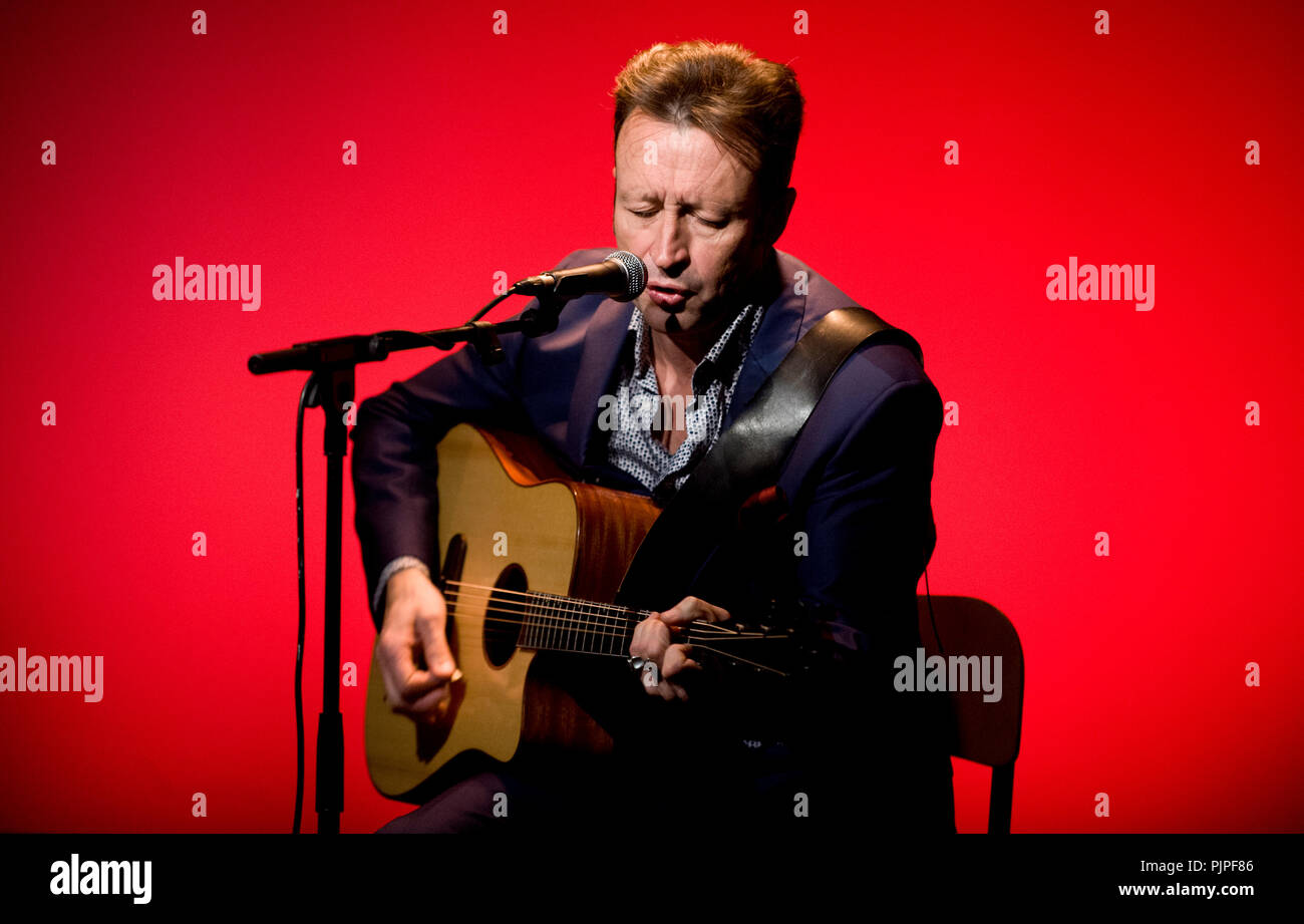 Belgian singer Marka playing his show "Marka Se Reprend" in Brussels ...