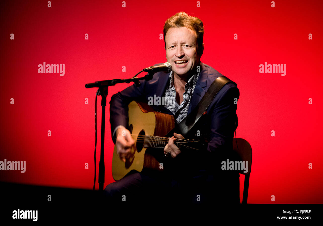 Belgian singer Marka playing his show "Marka Se Reprend" in Brussels ...