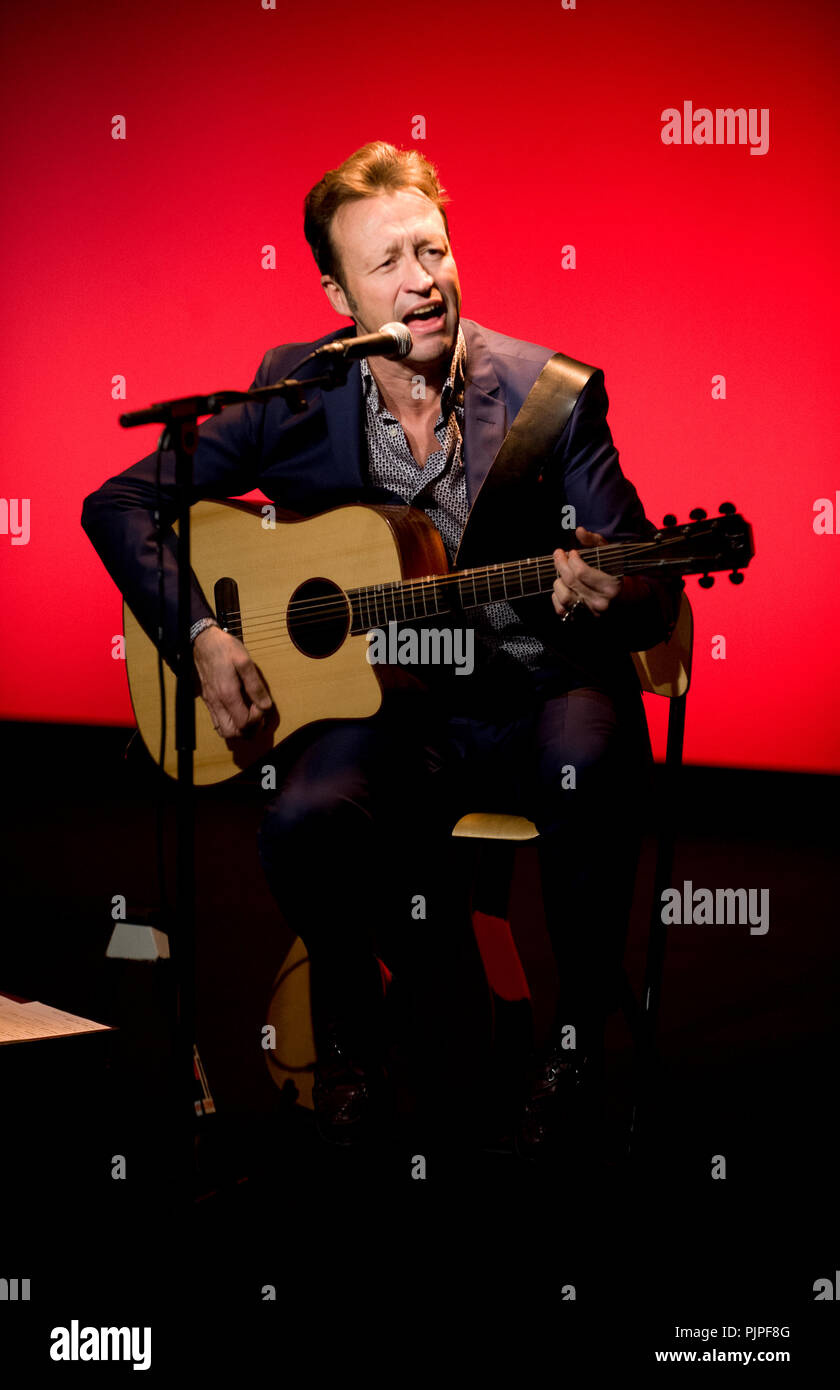 Belgian singer Marka playing his show "Marka Se Reprend" in Brussels ...