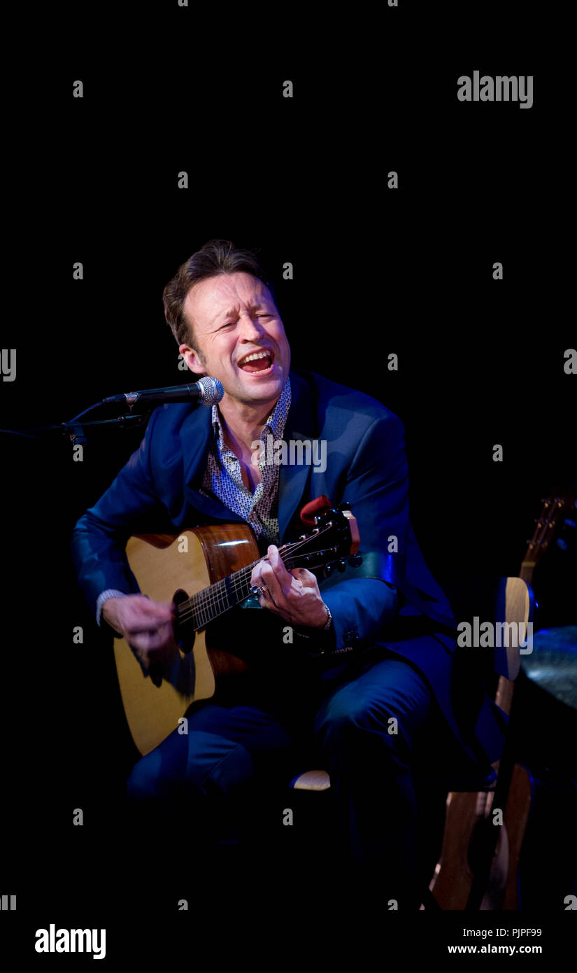 Belgian singer Marka playing his show "Marka Se Reprend" in Brussels ...