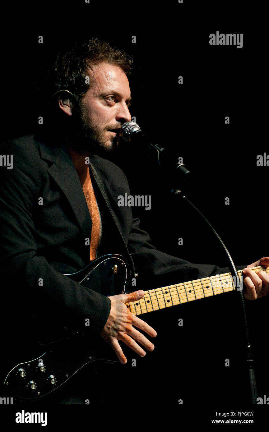 French singer-songwriter Mathieu Boogaerts performing at the Nuits du ...