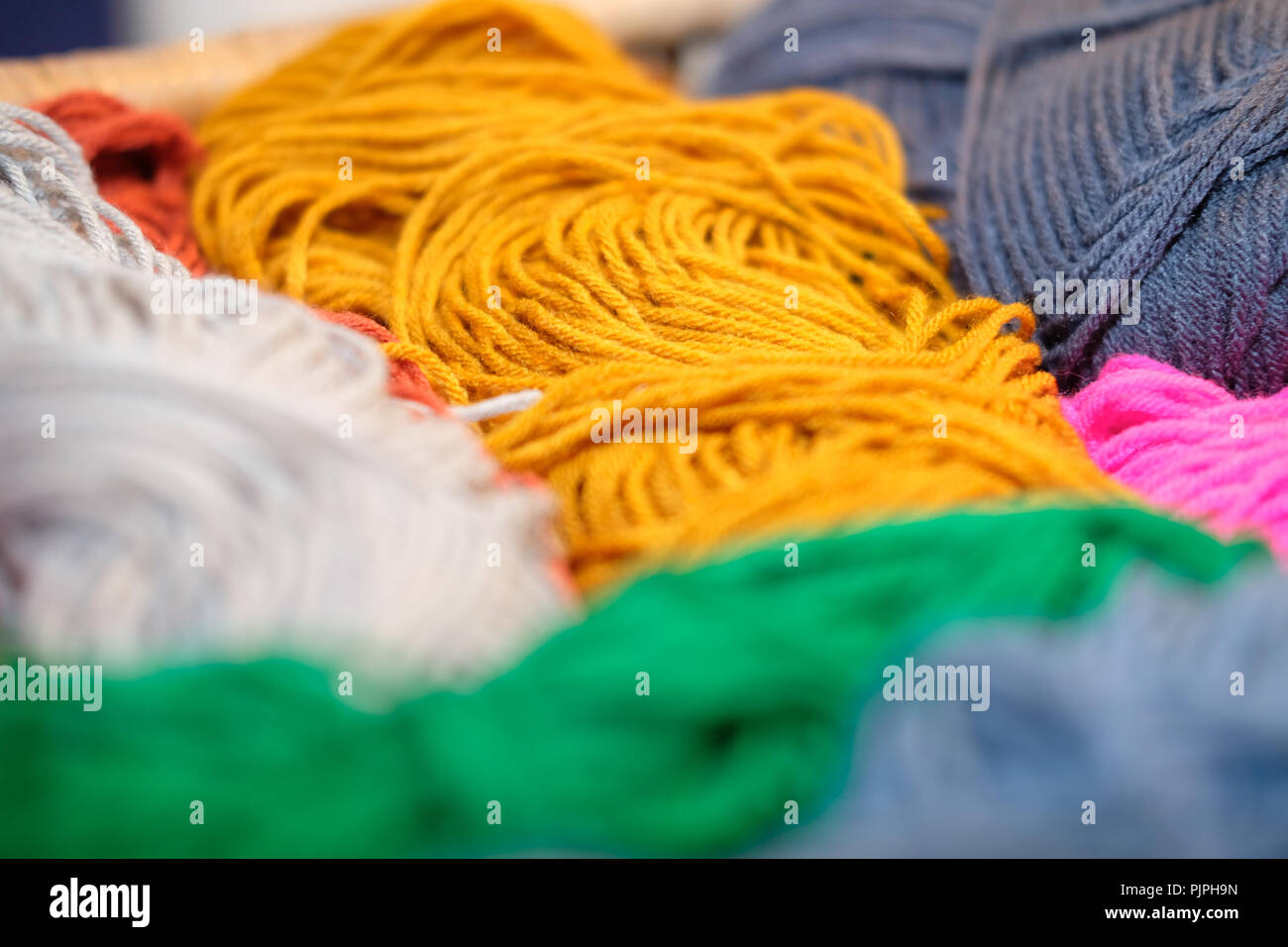 Colorful knitting yarn hi-res stock photography and images - Alamy