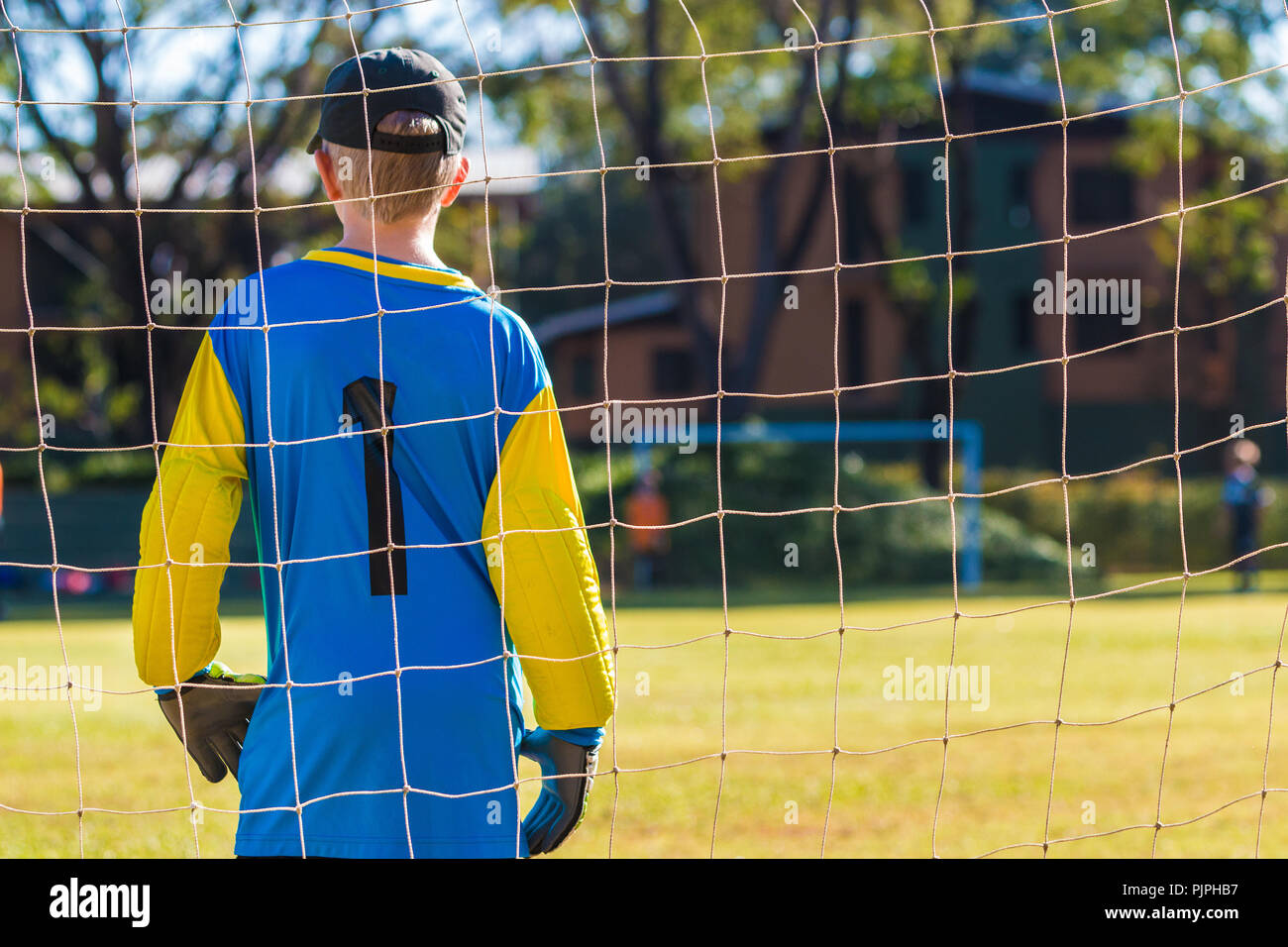 Football soccer goalkeeper standing guard hi-res stock photography and ...