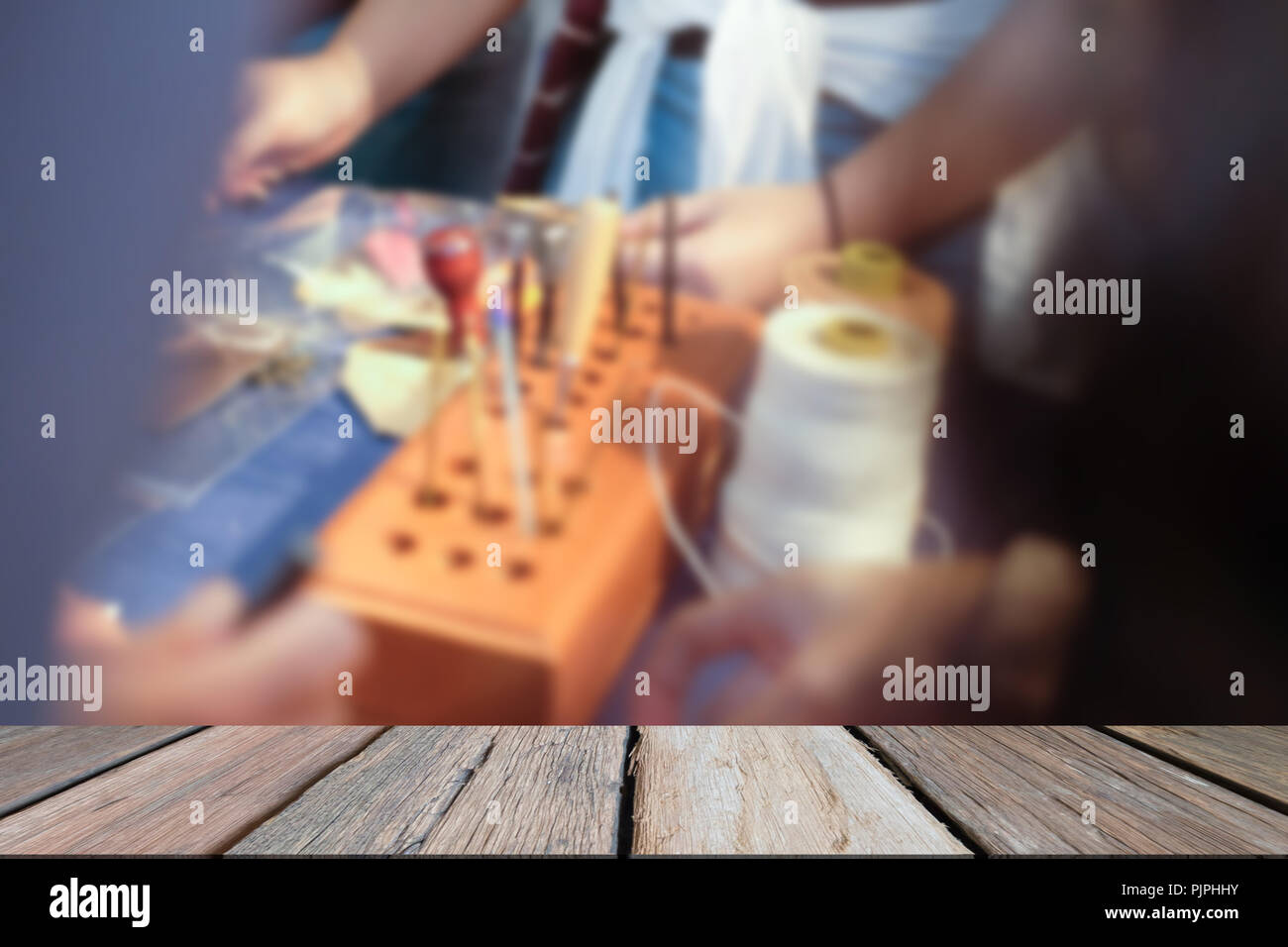 handmade leather craft DIY instrument tool. craftsman working desk ...