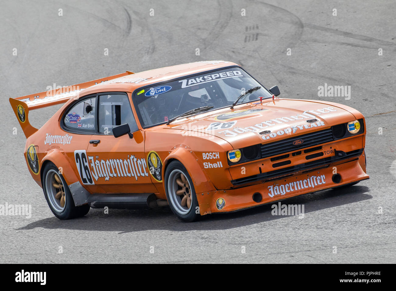 1981 Ford Capri 5 litre, Class D, with driver Alan Breck during the ...